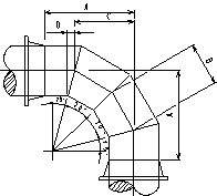 BN-DS-C58 90 Degree Three Weld Long Radius Miter Elbow